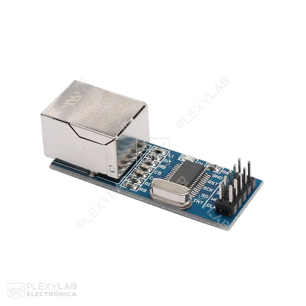 ENC28J60 Mini Módulo Ethernet LAN por SPI para Arduino, AVR, ARM y PIC | PLEXYLAB